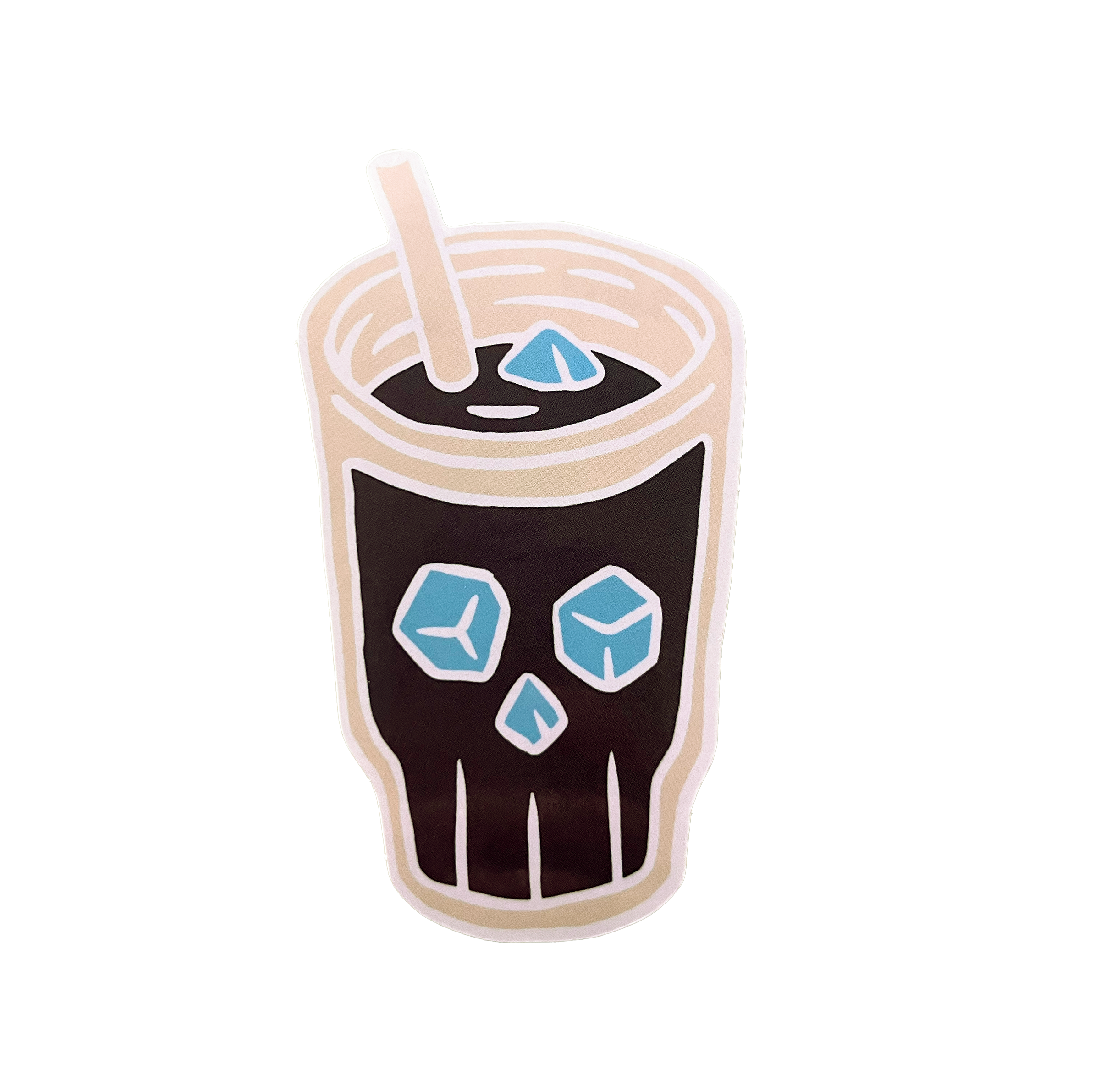 Cold Brew Skull Sticker - Cartel Roasting Co